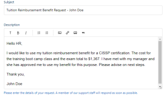 Tuition Reimbursement Benefit Process – IBSS Corp